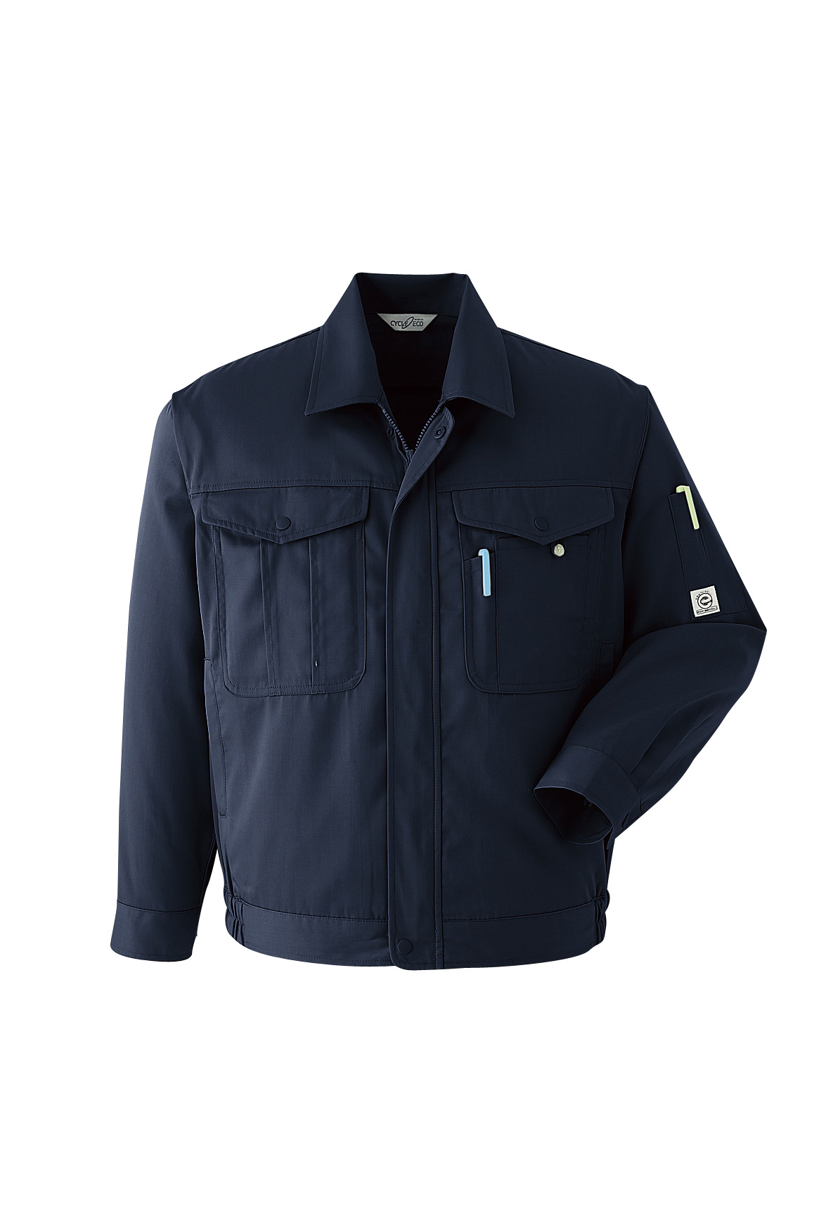 Asahicho 作業服 作業着 長袖ブルゾン E037 春夏用 ジャンパー メンズ ユニセックス JIST8118適合 帯電防止 S〜6L ゆったりめ : プロ用作業服専門店 ...