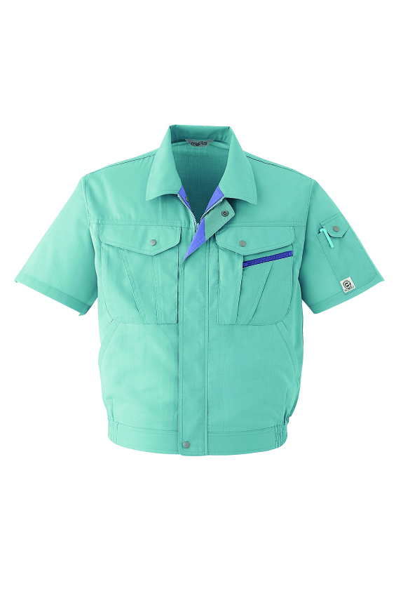 Asahicho 作業服 作業着 半袖ブルゾン E056 春夏用 ジャンパー メンズ ユニセックス 帯電防止素材 S〜6L ゆったりめ : プロ用作業服専門店 WORKWEAR LAB ...