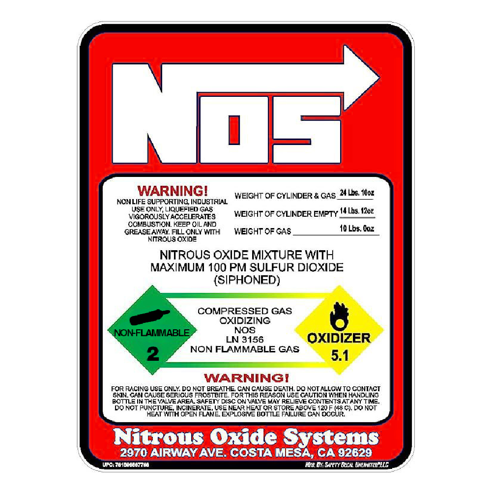 NOS ステッカー デカール Nitrous Oxide Systems ナイトラス・オキサイド・システム アメリカン雑貨 大きい 車 バイク ...