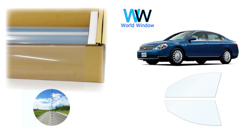 BRAINTEC（ブレインテック） 透明遮熱フィルム サステナクリア87 ニッサン ティアナ (TNJ31) カット済みフィルム フロントドア ...