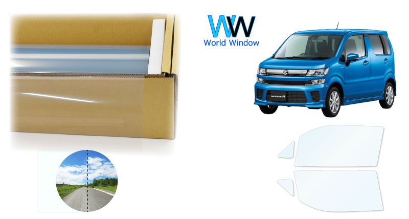BRAINTEC 透明遮熱フィルム サステナクリア87 スズキ ワゴンR (MH35S) カット済みフィルム フロントドアセット : ワールドウインド株式会社 - 通販 - Yahoo!ショッピング