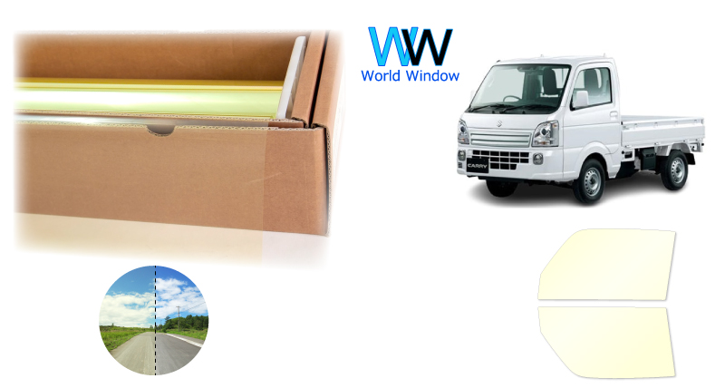 BRAINTEC 透明UVカットフィルム スーパーUV91 スズキ キャリイ トラック (DA16T) カット済みフィルム フロントドアセット : ワールドウインド株式会社 - 通販 ...