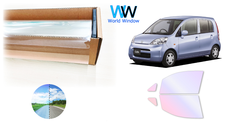 BRAINTEC 遮熱 オーロラ(グロウゴースト91) ホンダ ライフ (JB5) カット済みフィルム フロントドアセット : ワールドウインド株式会社 - 通販 - Yahoo!ショッピング