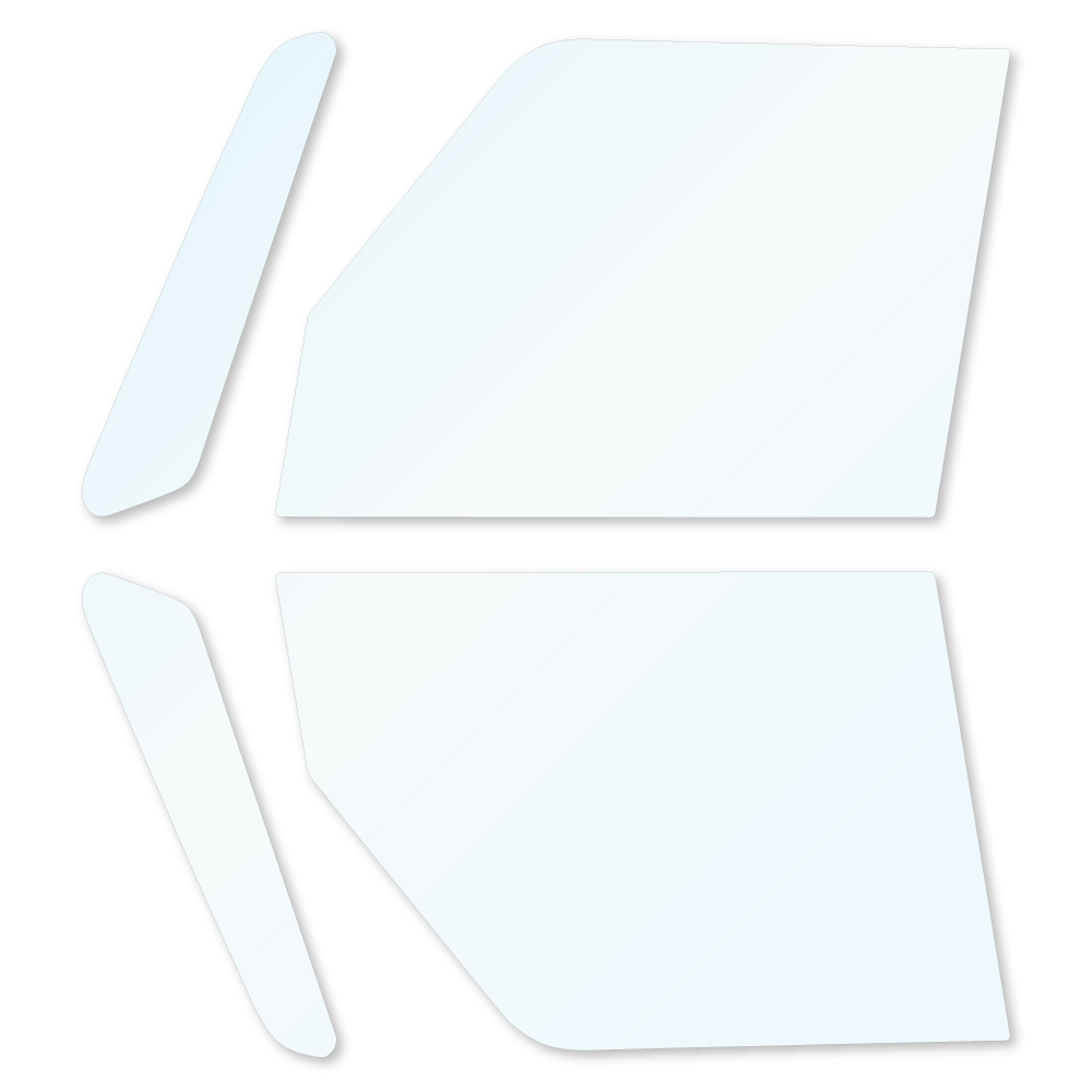 BRAINTEC 透明遮熱フィルム スーパーUV400IR89 デリカミニ (B34A/35/37/38) カット済みフィルム フロントドアセット : ワールドウインド株式会社 - 通販 ...