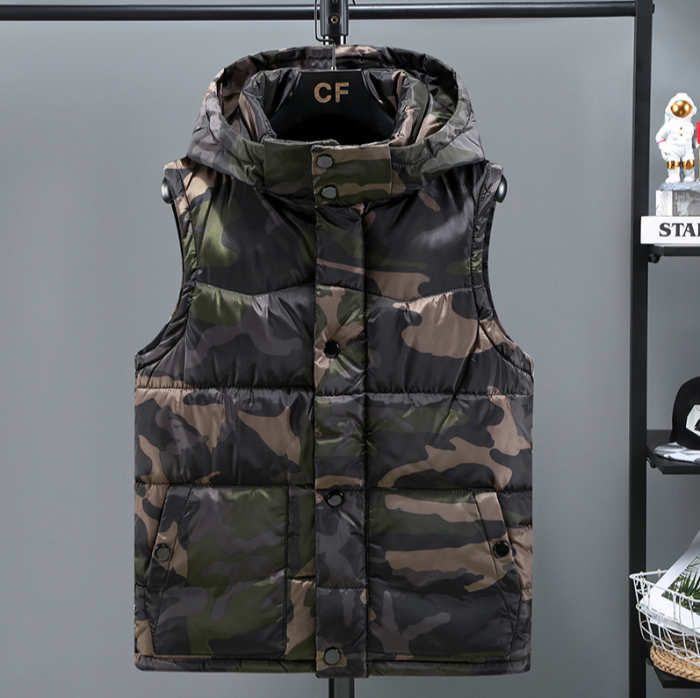 ダウンベスト メンズ 秋冬 男女兼用べスト フード付き キルティング