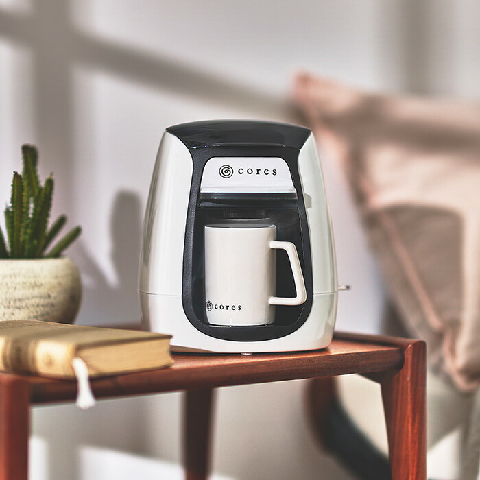 cores 特典付 コレス 1CUP COFFEE MAKER 1カップコーヒーメーカーC312WH コーヒーメーカー 1杯分 ドリップ 淹れ ...