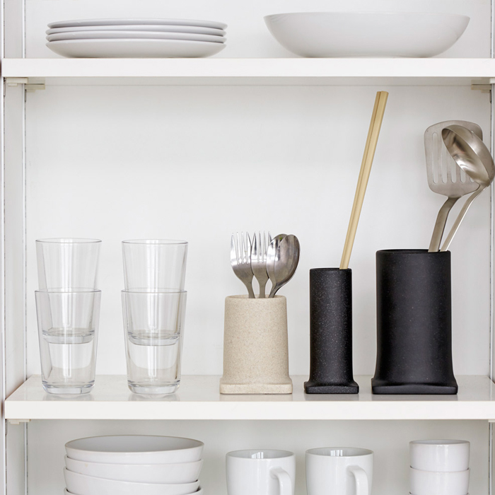 ideaco Tsutsu S ( ツツ ) オーガナイザー リビング 洗面 キッチン 収納 小物入れ ペン立て キッチンツール カトラリー ホワイト ブラック おしゃれ イデアコ : くらし ...