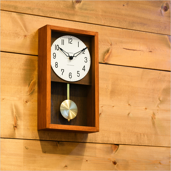 特典付 INTERZERO インターゼロ HINOKI PENDULUM CLOCK ヒノキペンデュラムクロック CH-033BR CH-033CB 振り子時計 時計 掛け時計 シンプル 北欧 ...