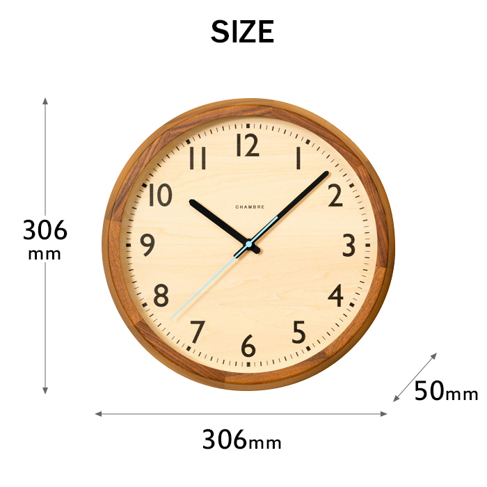 INTERZERO インターゼロ DROP CLOCK ドロップクロック ウォルナット CH-039WN 時計 壁掛け 北欧 おしゃれ シンプル 北欧 :iz-ch-039wn-oa:くらしの ...