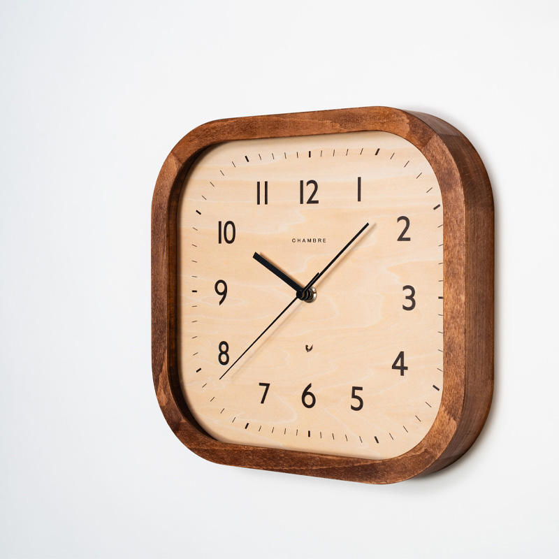 特典付 インターゼロ Calme CLOCK カルムクロック 壁掛け時計 掛け時計 置時計 ウォールクロック 静音 木製 ブラウン ナチュラル 日本製 CH-068 INTERZERO ...