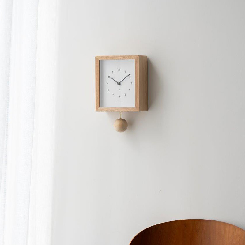 特典付 インターゼロ Blanc CLOCK ブランクロック 壁掛け時計 置き時計 ウォールクロック 静音 木製 ナチュラル カフェブラウン 日本製 CH-072 INTERZERO ...