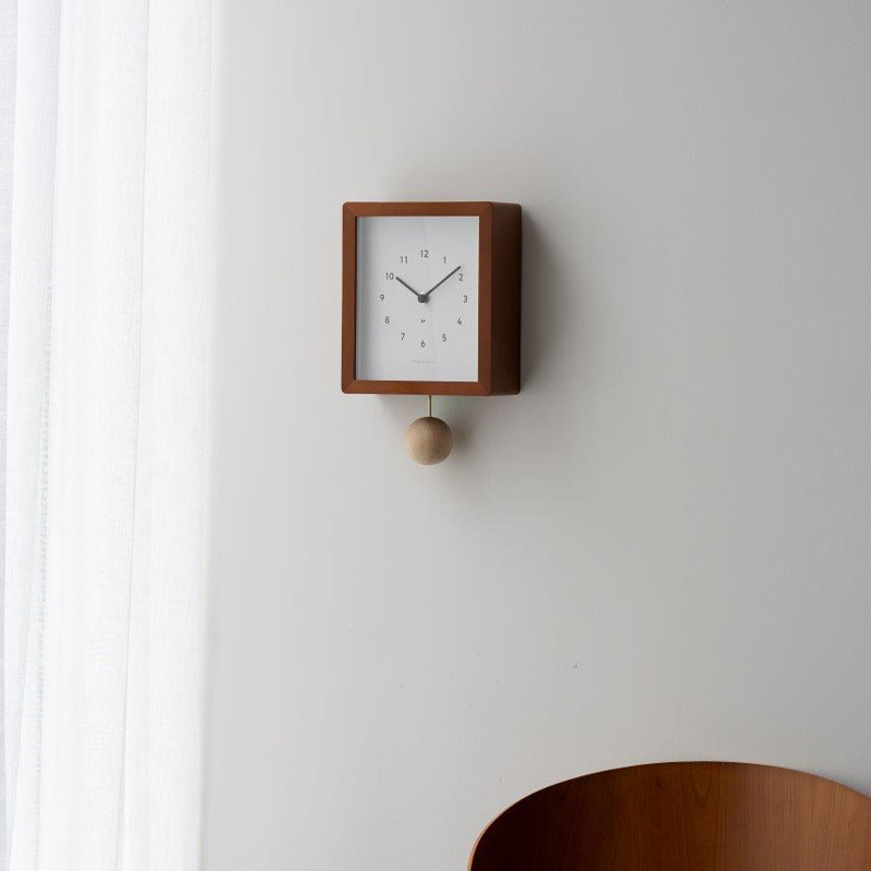 特典付 インターゼロ Blanc CLOCK ブランクロック 壁掛け時計 置き時計 ウォールクロック 静音 木製 ナチュラル カフェブラウン 日本製 CH-072 INTERZERO ...