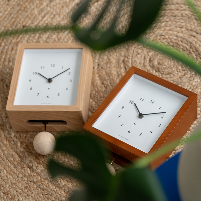 特典付 インターゼロ Blanc CLOCK ブランクロック 壁掛け時計 置き時計 ウォールクロック 静音 木製 ナチュラル カフェブラウン 日本製 CH-072 INTERZERO ...
