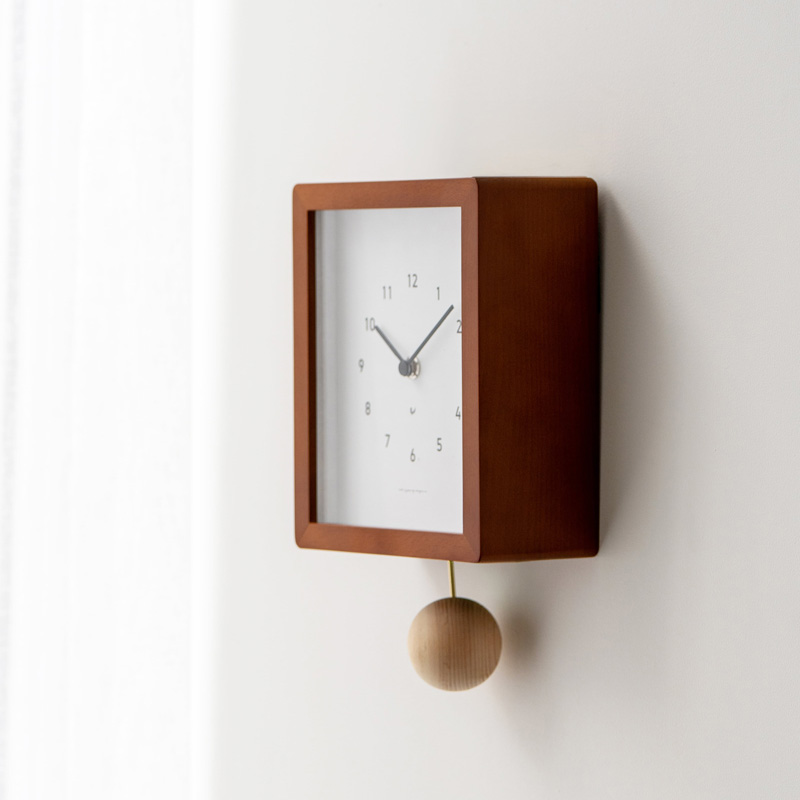 特典付 インターゼロ Blanc CLOCK ブランクロック 壁掛け時計 置き時計 ウォールクロック 静音 木製 ナチュラル カフェブラウン 日本製 CH-072 INTERZERO ...