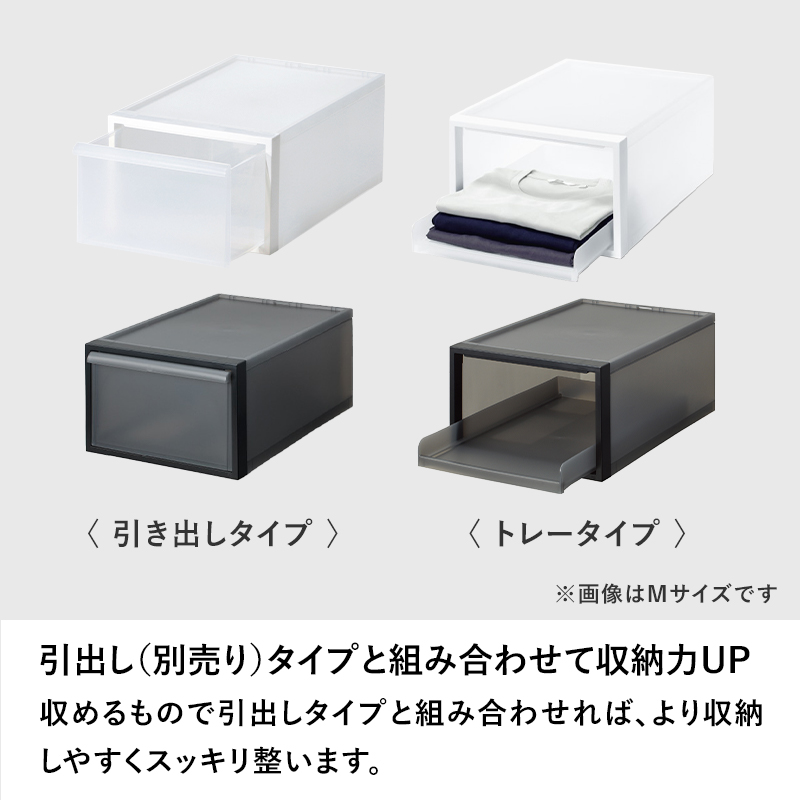 Like-it 特典付 ライクイット クローゼットシステム トレー(L) like-it 収納ケース 衣装ケース スタッキング 組み合わせ ...