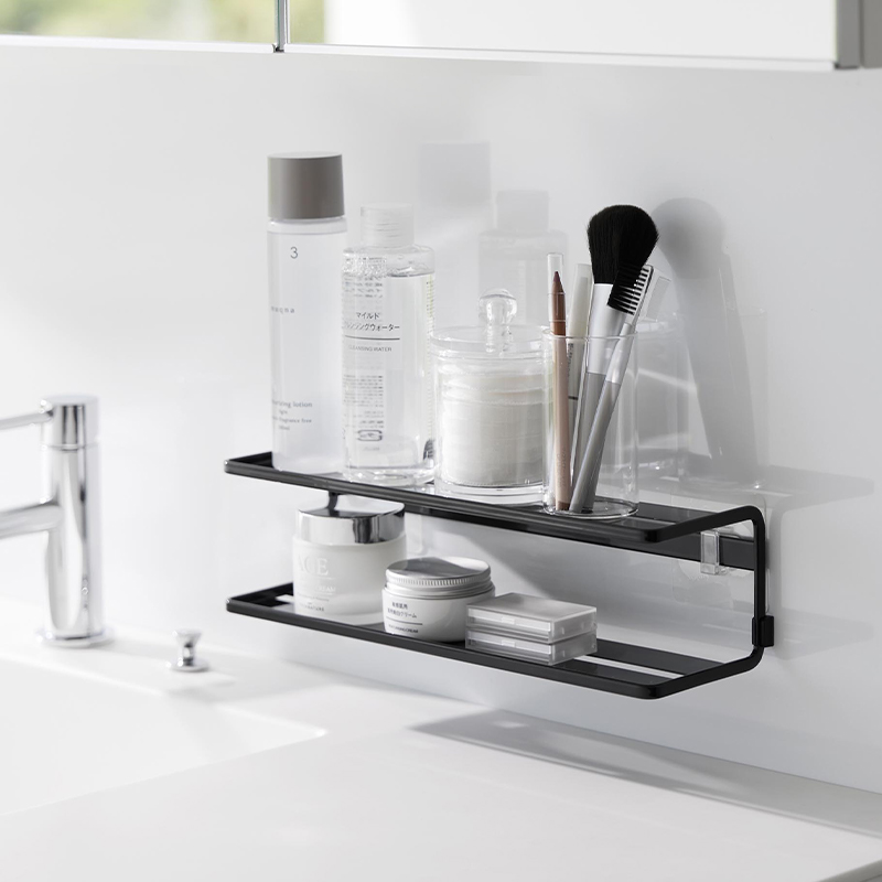 tower 特典付 山崎実業 フィルムフックサニタリーラック タワー 2段 公式 ラック 壁面収納 フィルムフック 洗面 白 黒 2173 2174 : くらしのもり Yahoo!ショッピング ...