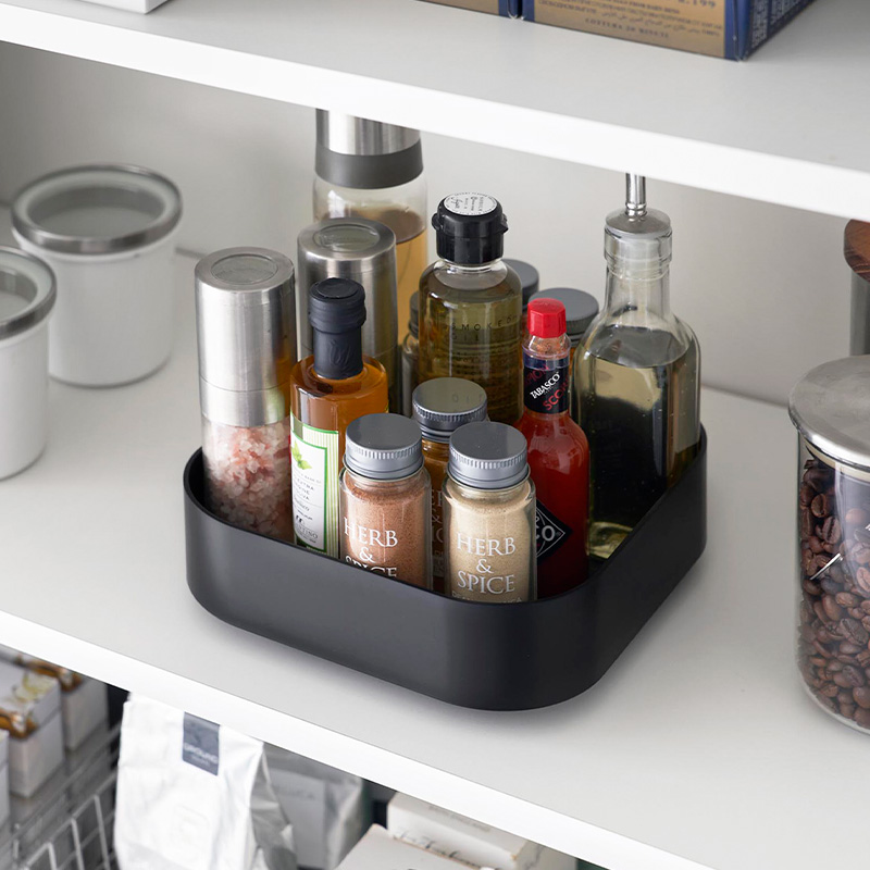 tower 特典付 山崎実業 回転式収納ラック タワー スクエア 公式 回転トレイ 回転 トレー 収納 白 黒 リビング 2198 2199 おしゃれ : くらしのもり Yahoo ...