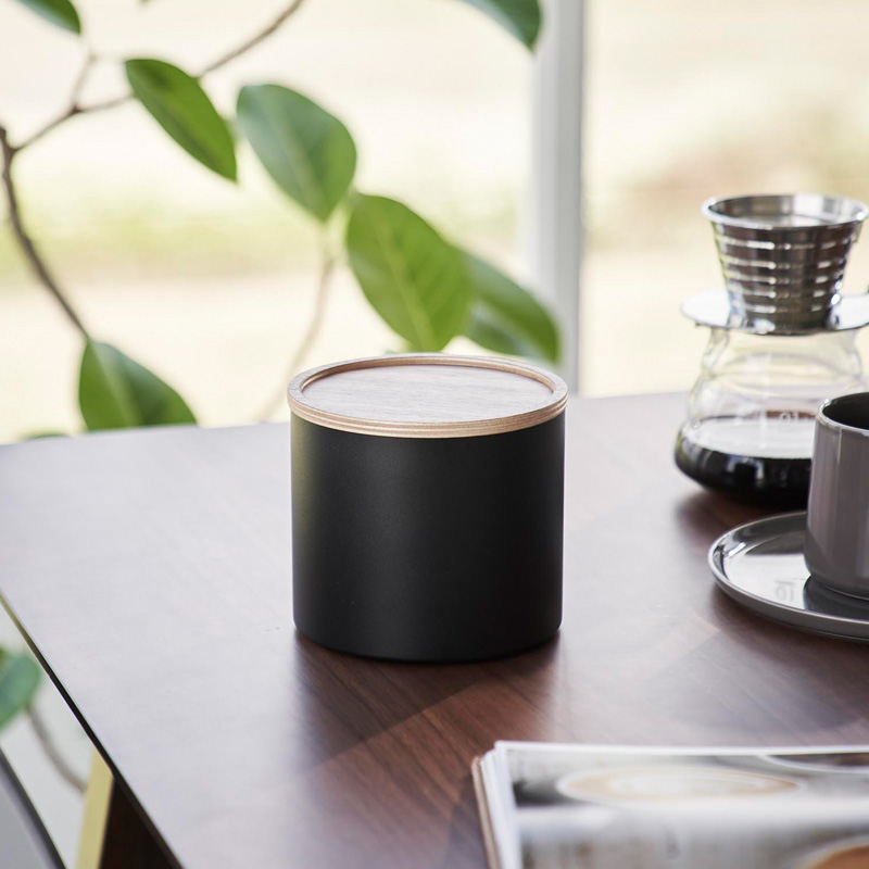 山崎実業 RIN バスケット型コーヒーペーパーフィルターケース リン S 1〜2・2〜4杯用：約75枚収納 コーヒー 容器 ブラウン ...