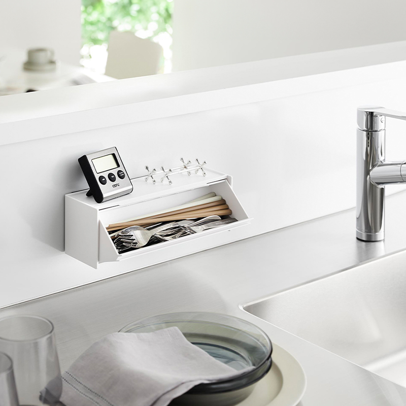 tower 特典付 山崎実業 マグネットカトラリーケース タワー 公式 マグネット カトラリーケース 収納 箸 スプーン フォーク ナイフ トレー 白 黒 8462 8463 : くらしのもり ...