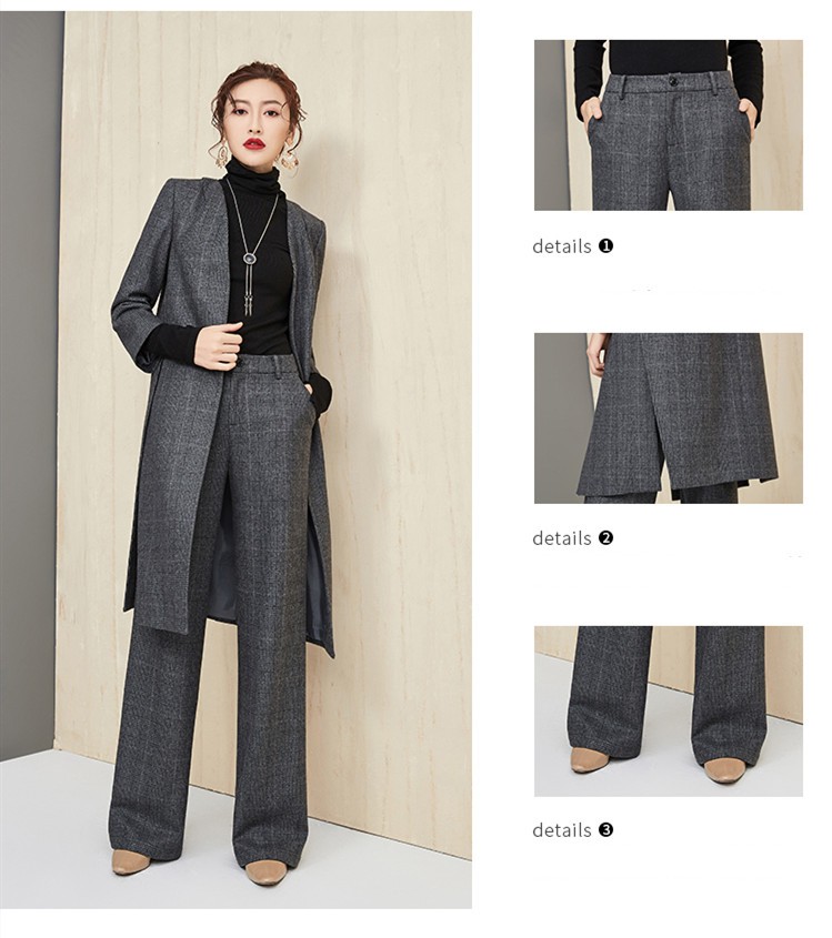 セットアップ レデース ワイドパンツ 春 秋 スーツセット ジャケット