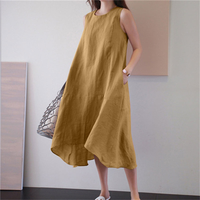 ワンピース レディース ロングワンピース リネン風 可愛い ワンピース レディース ロングワンピース リネン風 可愛い