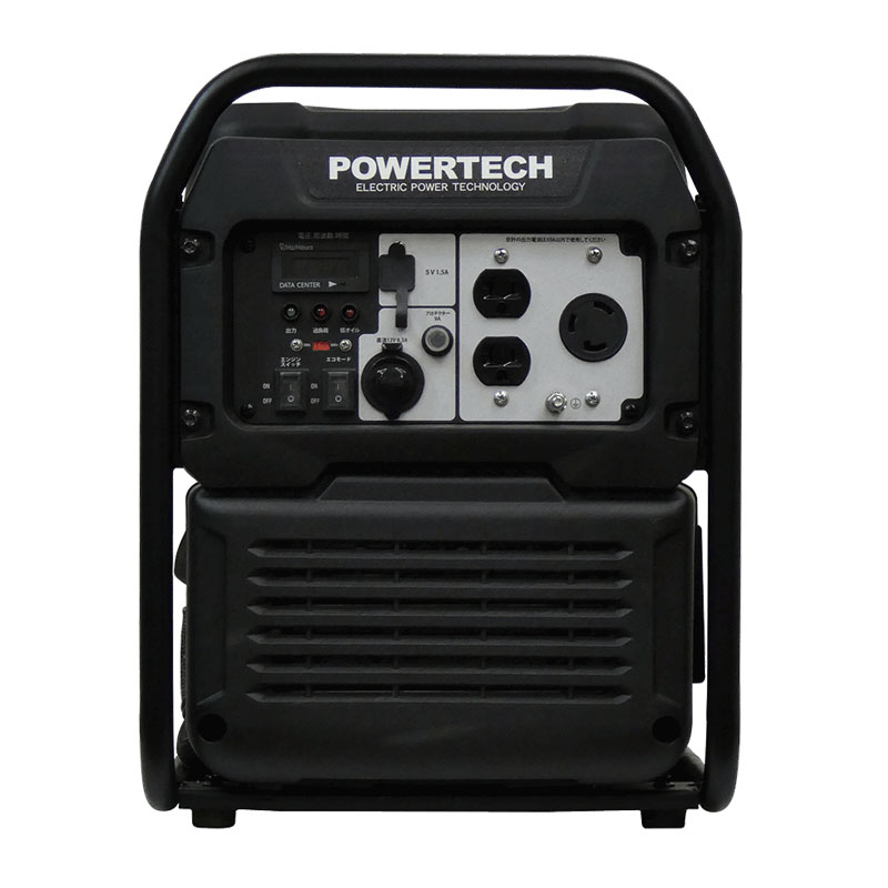 POWERTECH パワーテック インバーター発電機 3.05kVA PG3050i ハイパワー 軽量 コンパクト ガソリンエンジン 作業現場 屋外イベント 災害時 非常用 電源 USBポート ...