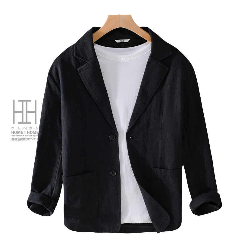 リネンジャケット ジャケット メンズ 無地 リネンコットン 綿 麻