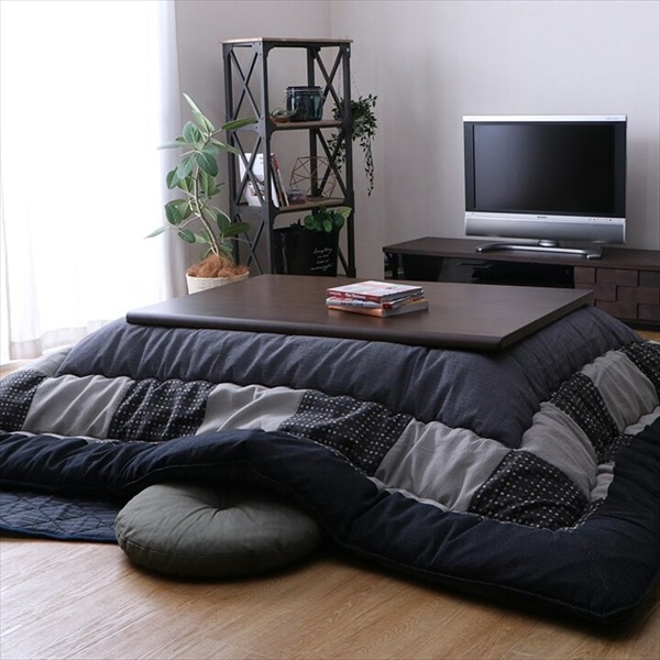 こたつ布団 グレー 約205×205 日本製 和モダン チェック柄 葉月 送料無料 こたつ布団 日本製 和モダン チェック柄 『葉月』205×205cm こたつ用