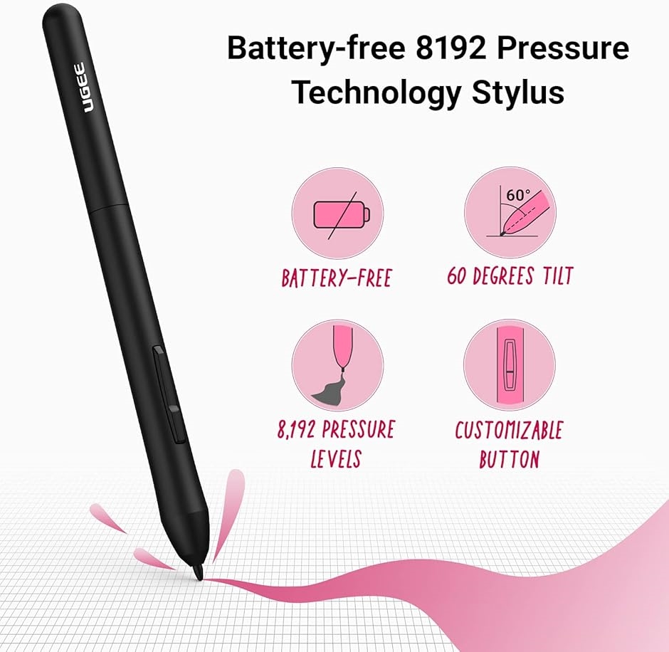 ペンタブ 10x6インチ M708 ペンタブレット 板タブ ショートカットキー8個 充電不要ペン付き ペンホルダー付き MDM( Black) :2B4HSXWPLI:ゼブランドショップ ...