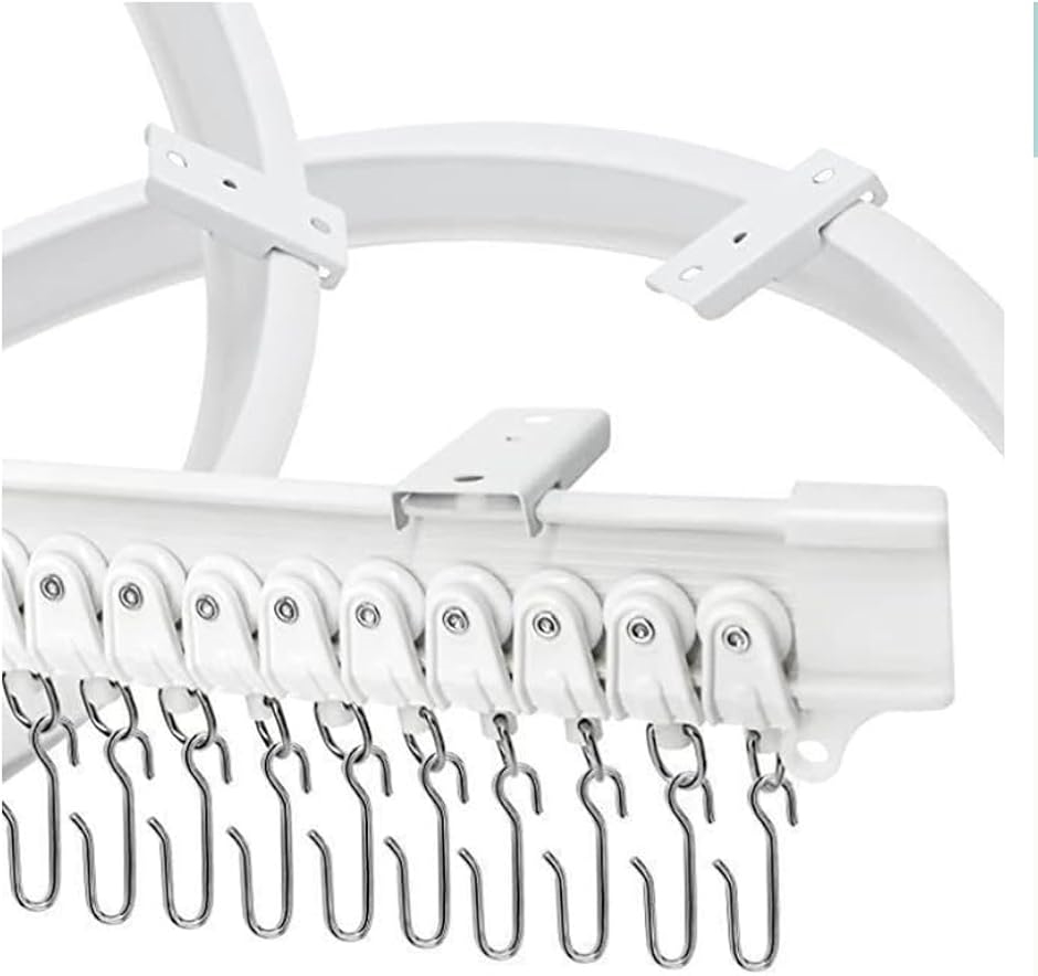 車 内装用 曲がる カーテン レール 3M ホワイト ローラーフック付 コーナー カーブ 調整 可能(白, 3M) : 2b9kk8sn2v : ゼブランドショップ - 通販 - Yahoo ...