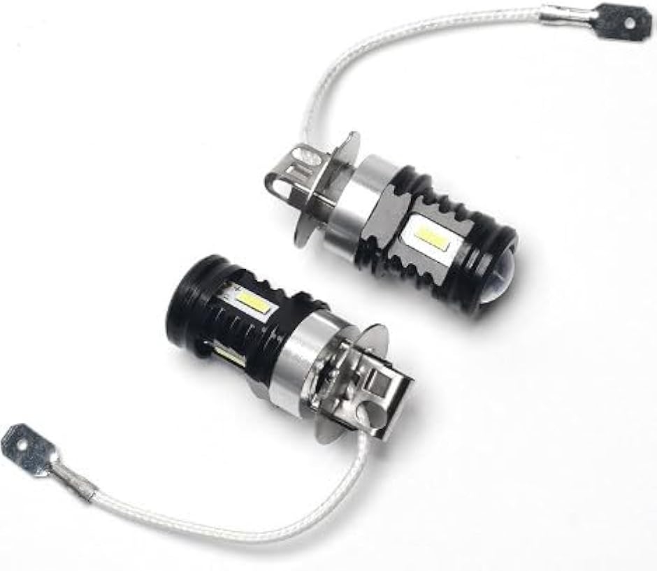 H3 LEDバルブ トラック フォグランプ 車検対応 無極性 ライト 6000K 高輝度 80W 12V 24V ホワイト 2個セット ...