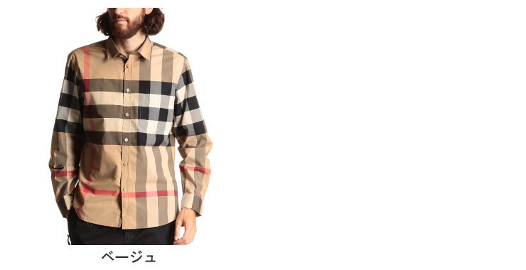 BURBERRY バーバリー メンズ シャツ 長袖 ストレッチ コットン BURBERRY バーバリー メンズ シャツ 長袖 ストレッチ コットン