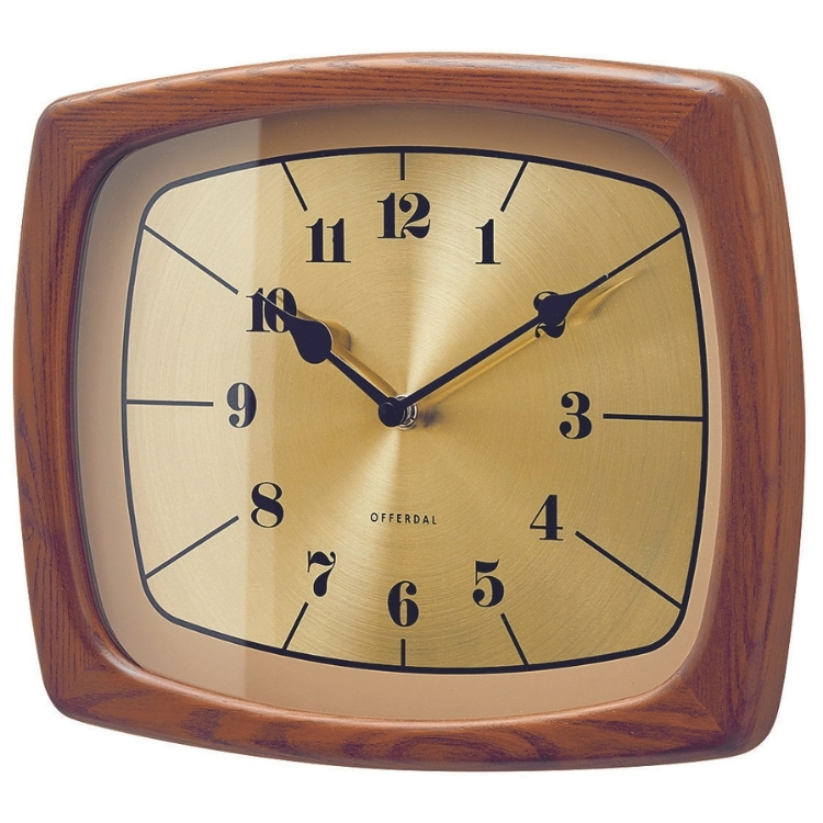 INTERFORM 壁掛け時計 時計 おしゃれ かわいい スイープ 静か 無音 壁時計 四角 アンティーク 北欧 リビング 寝室 インテリア ギフト お祝い 掛け時計 イーノク Enoch ...