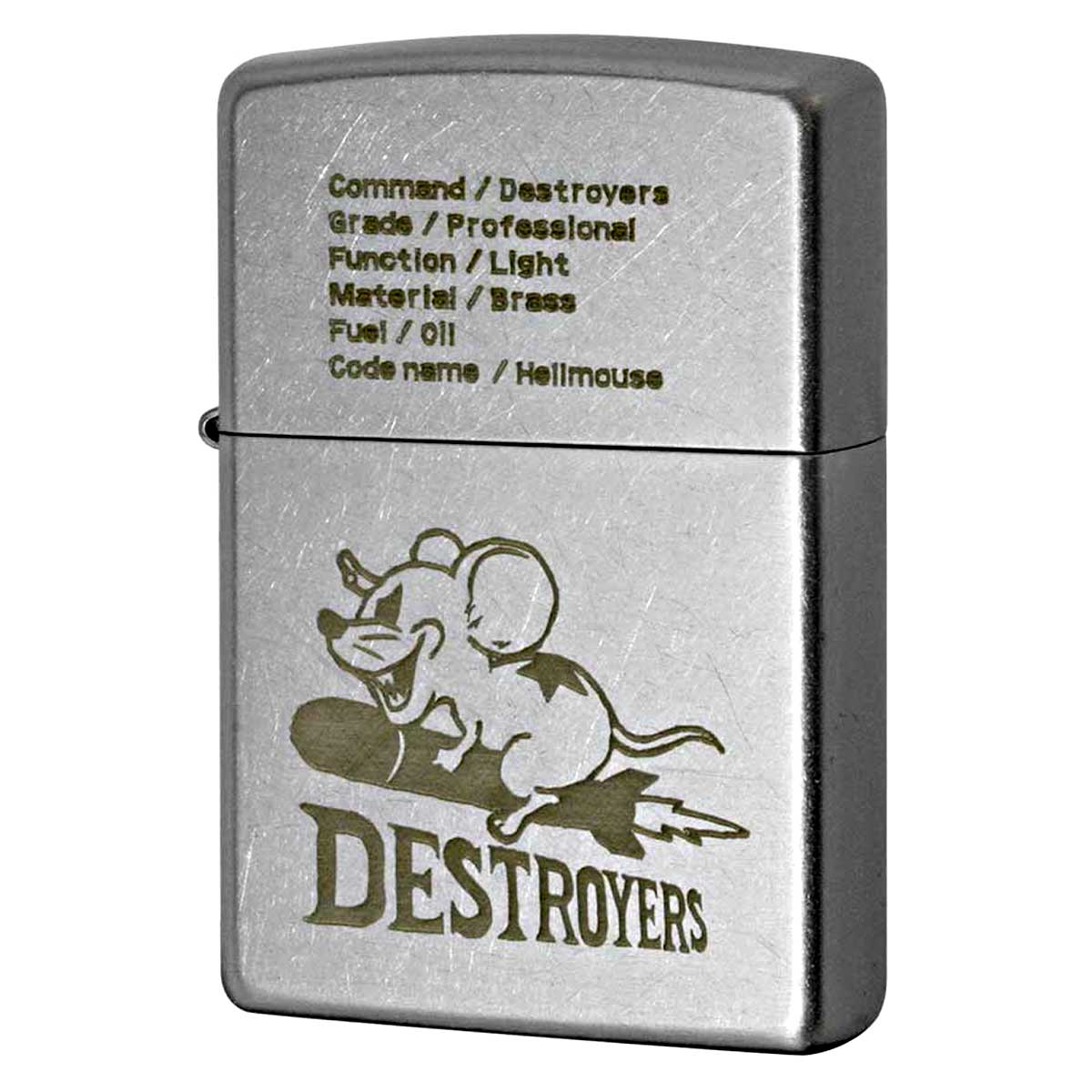 ZIPPO Zippo ジッポライター ヘルマウス オールド仕上げ デストロイヤーズ DESTROYERS OLD FINISH 2OF ...