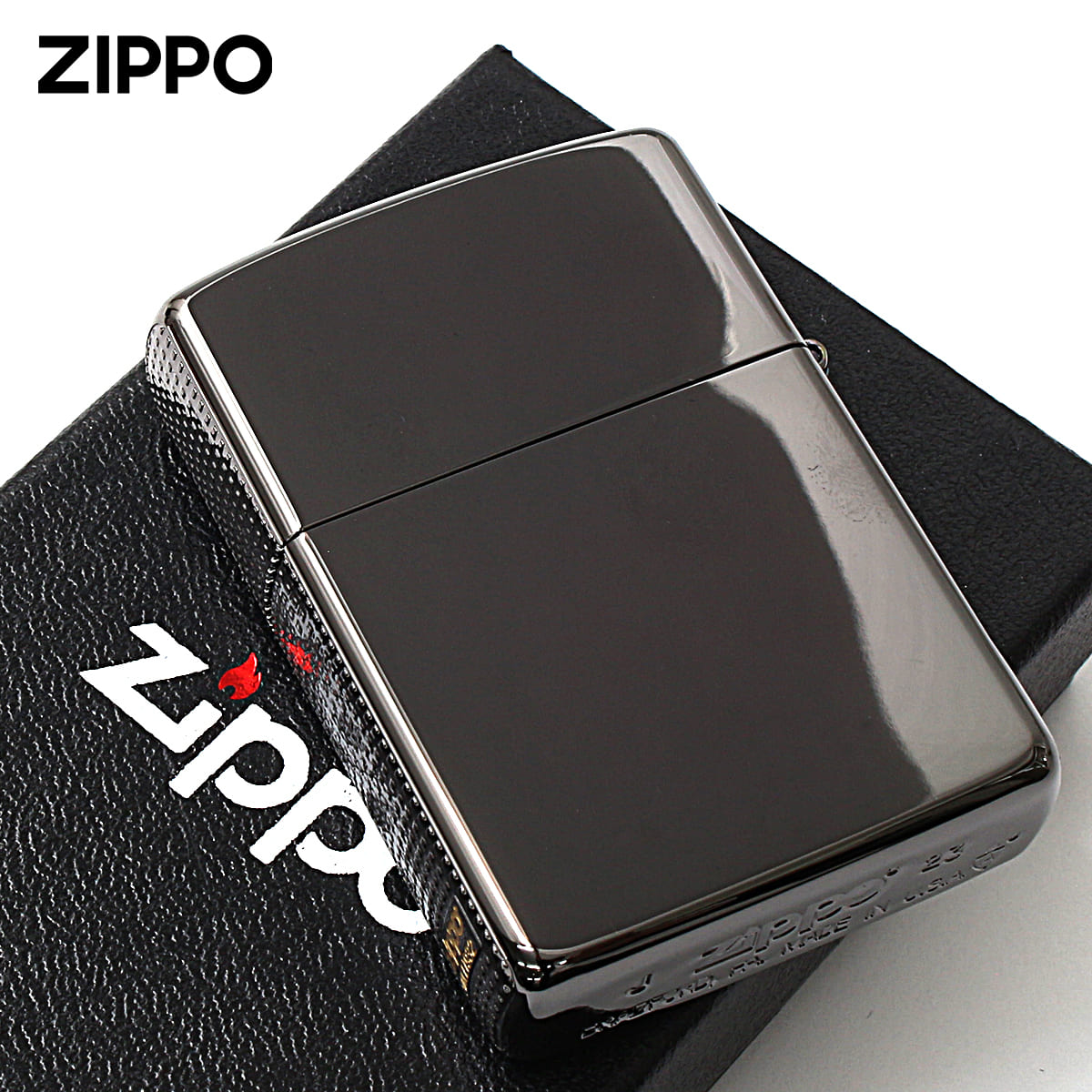 ZIPPO Zippo ジッポライター アーマー サイド ドット ジッポ ロゴ ブラックニッケルメッキ ARMOR SIDE DOT ...