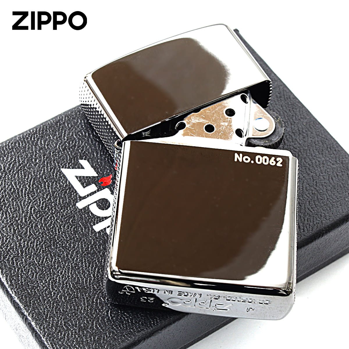 ZIPPO Zippo ジッポライター アーマー サイド ドット ジッポ ロゴ ブラックニッケルメッキ ARMOR SIDE DOT ...
