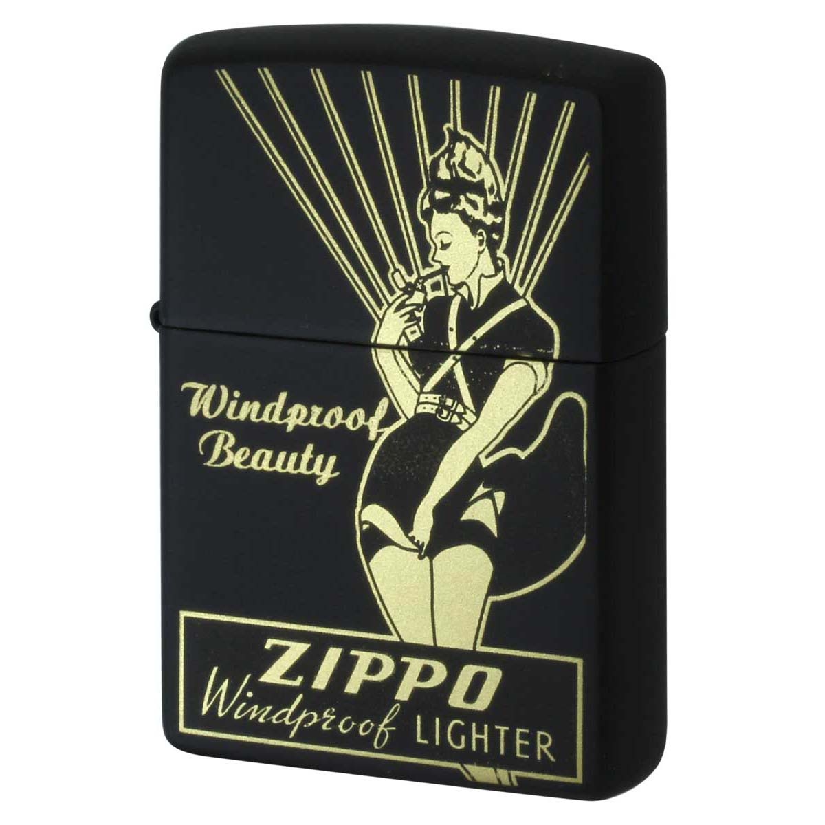 ZIPPO（ジッポー） ジッポライター ウインディ ウインドプルーフ レディ ブラックマット Windy WINDPROOF LADY BKM ...