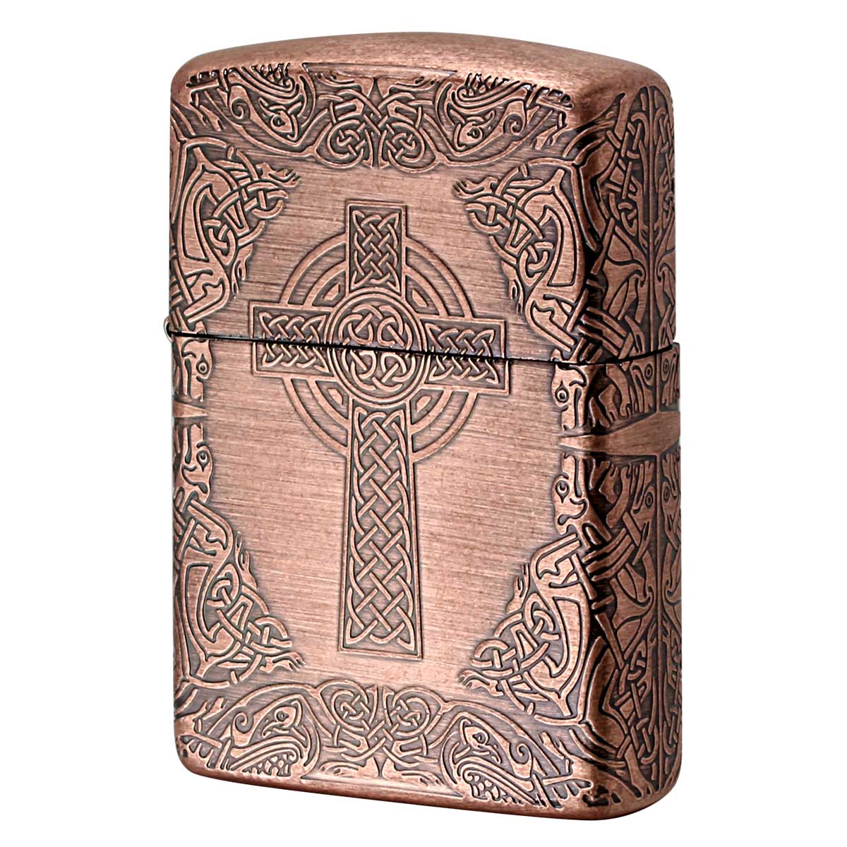 ZIPPO（ジッポー） ジッポライター ARMOR アーマー クロス 十字架 Cross ケルティッククロス 銅イブシバレル CIB ...