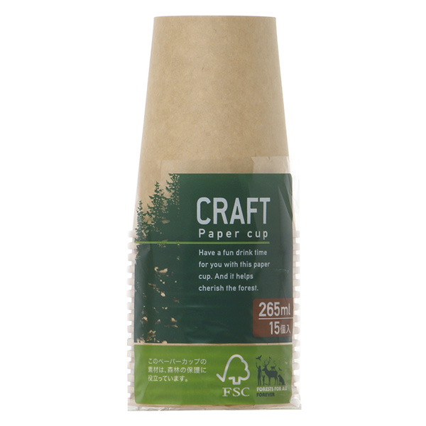 シンワ クラフトコップ 265ml 15個入 CR-02 :4973631532522:ザッカズ ヤフー店 - 通販 - Yahoo!ショッピング