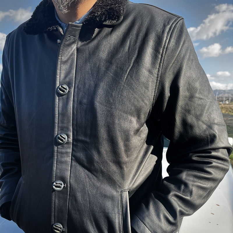 ZONオリジナル ゴートレザージャケット 冬用 本革 山羊革 柔らかい