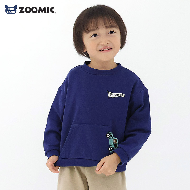 ZOOMIC キッズ トレーナー 長袖 裏毛 アニマル 動物 くま パンダ 男の子 女の子 80 90 95 100 110 120 130 ベビー トップス プリント キャラクター 車 ...