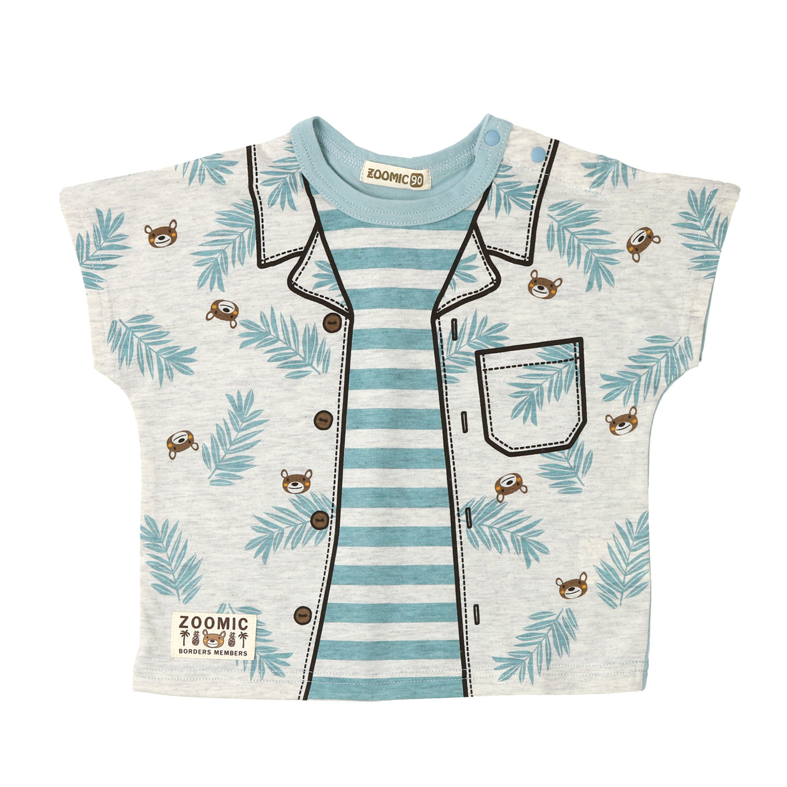 ZOOMIC Tシャツ 子供服 トップス ズーミック 夏服 トロンプルイユ 重ね着風 80cm 90cm 95cm 100cm 110cm 120cm 130cm キッズ ベビー ...