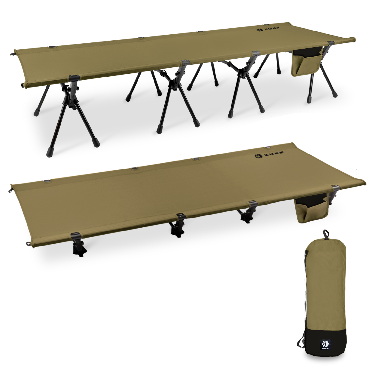 ZUKK ズック 公式 コット 2WAY 耐荷重200kg キャンプ ベッド 高耐久 折りたたみ ハイ/ロー切替可能 :barca-cot ...