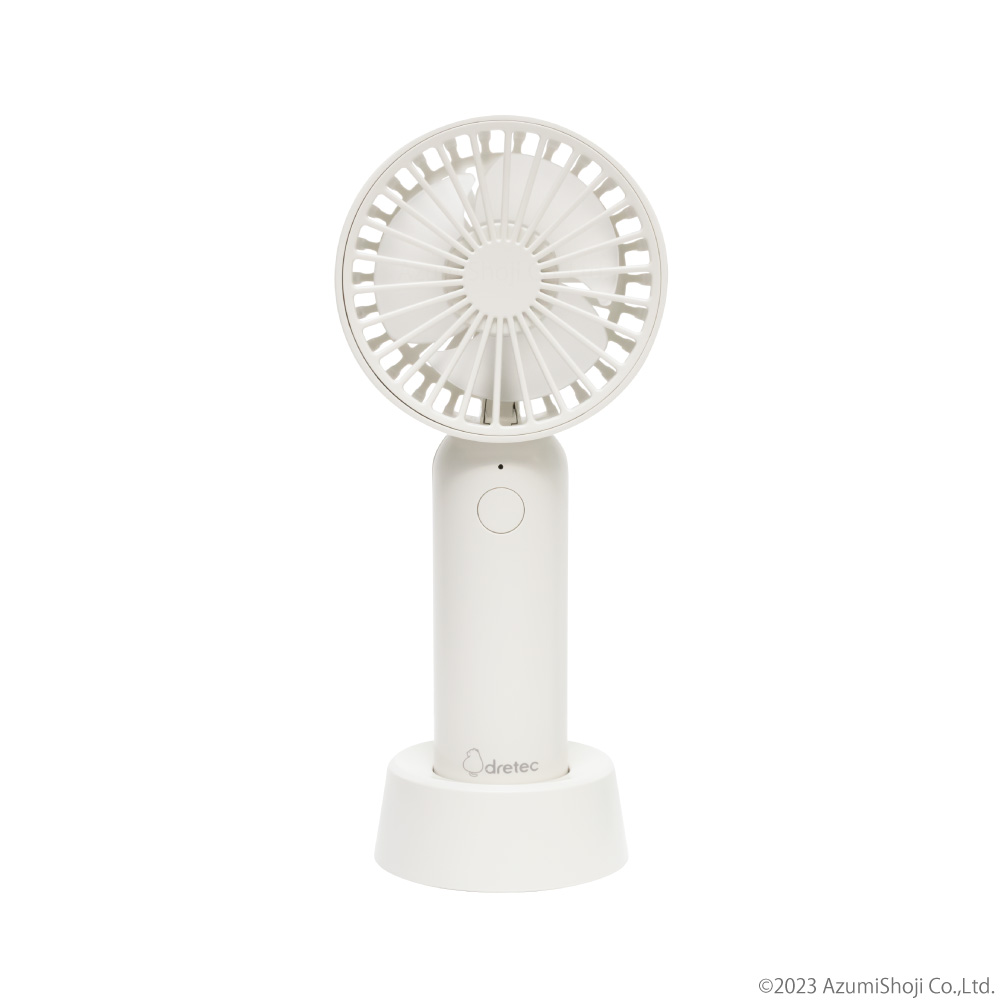 ドリテック ハンディファン 扇風機 まとめ買い 安い USB 静音 首かけ 強風 おしゃれ 軽量 静か ストラップ 卓上 充電 自立 風量調整 dretec カルマート FN-204 ギフト ...